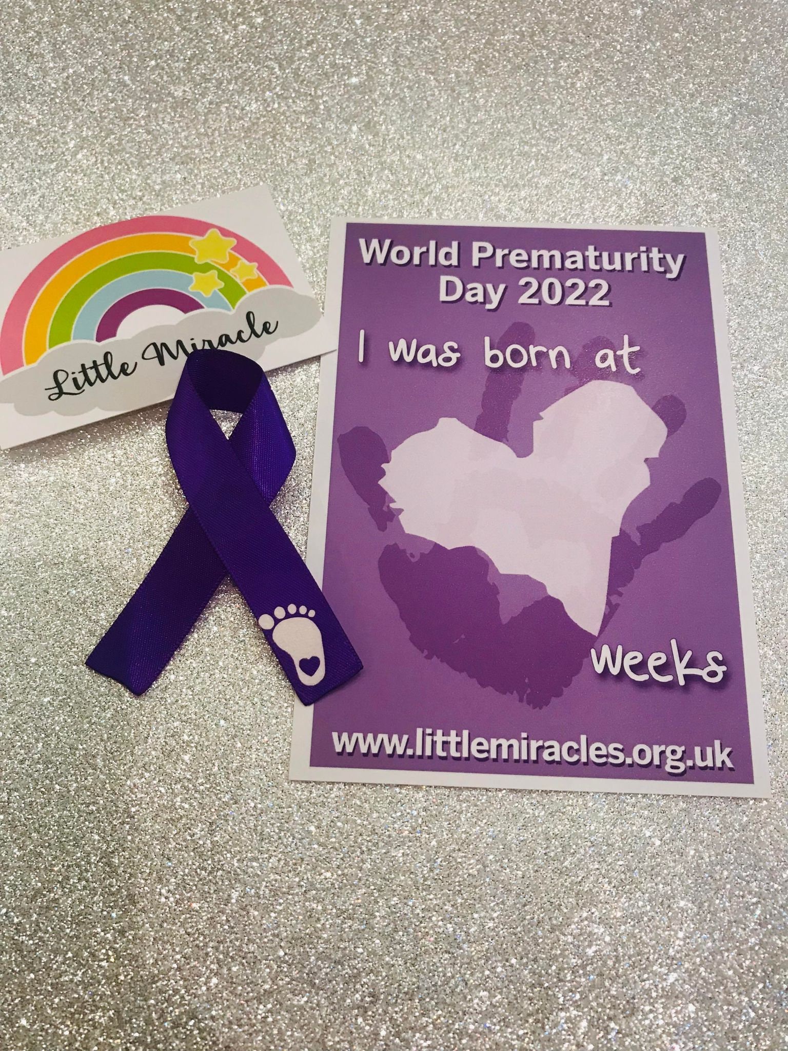 World Prematurity Day Awareness Ribbon and Milestone Card Set - Etsy