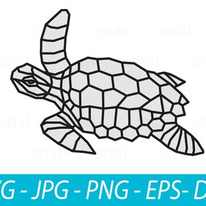 Geometric Sea Turtle SVG, Sea Turtle Png, Svg Files for Cricut, Animal ...