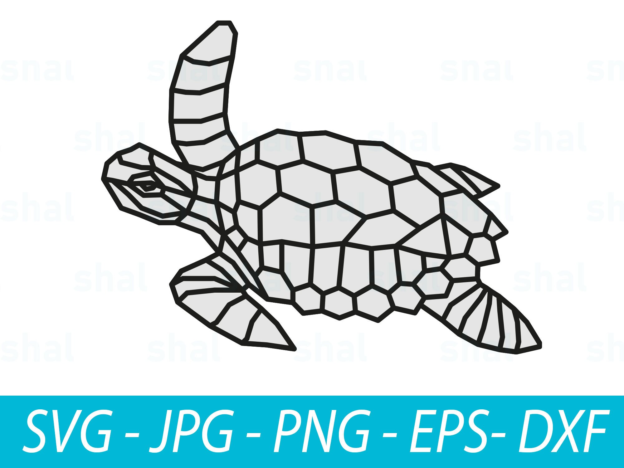Geometric Sea Turtle SVG, Sea Turtle Png, Svg Files for Cricut, Animal ...