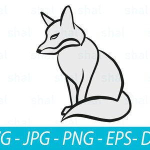Simple Fox SVG, Fox Outline Drawing, Fox Png, Svg Files for Cricut ...