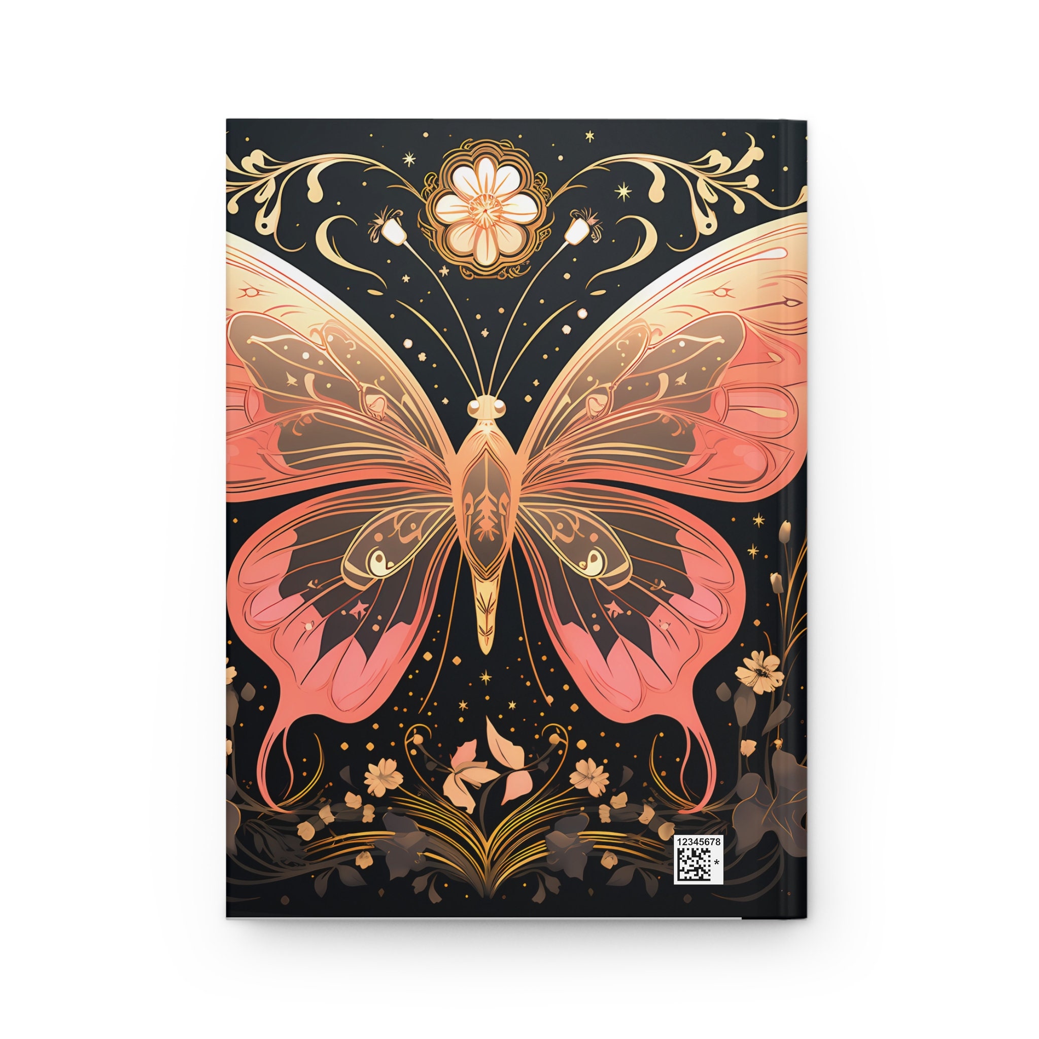 Witchy, Magical Pink and Peach Moth Illustration, Hardcover Journal Matte - Etsy