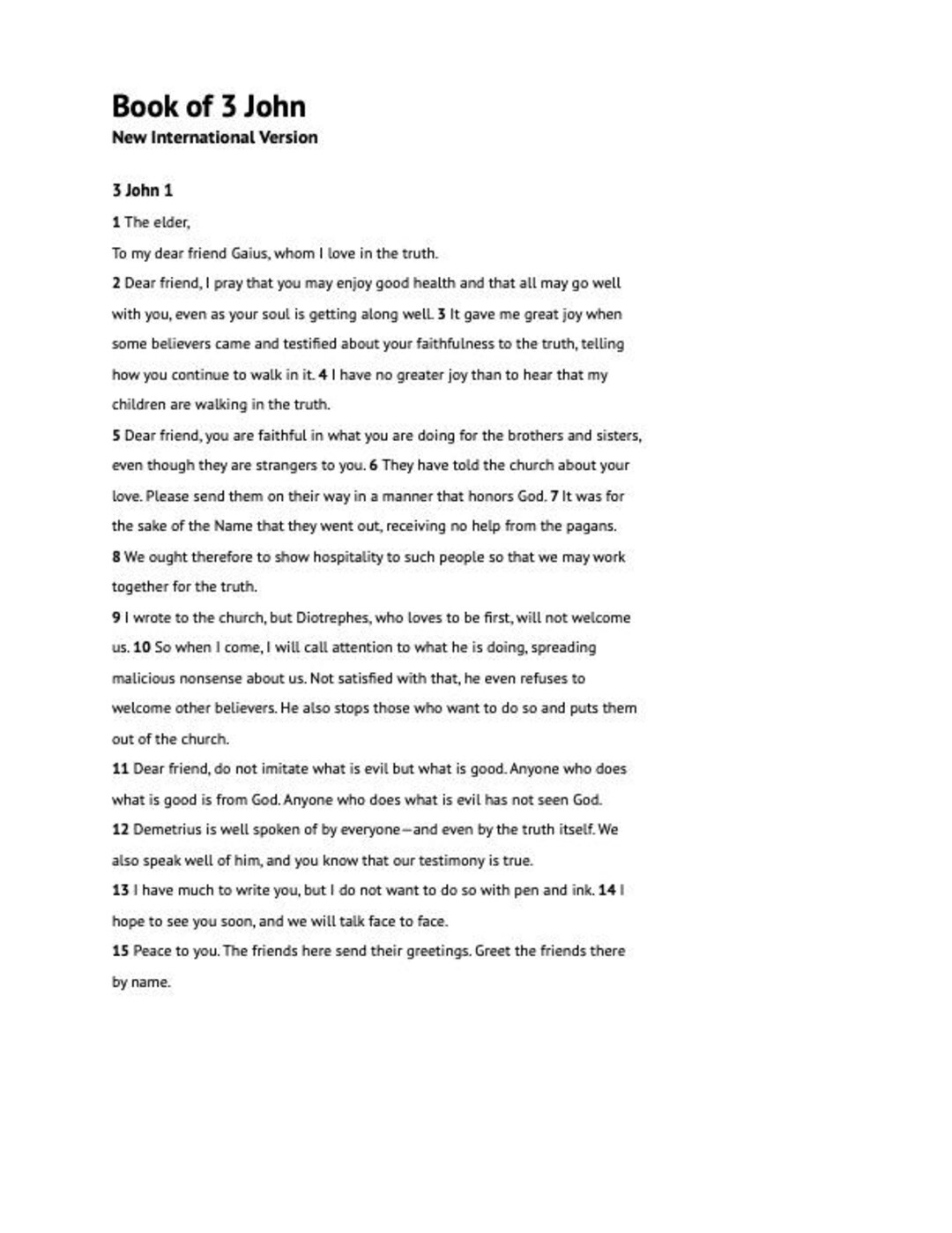 Book of 3 John (NIV) - Etsy