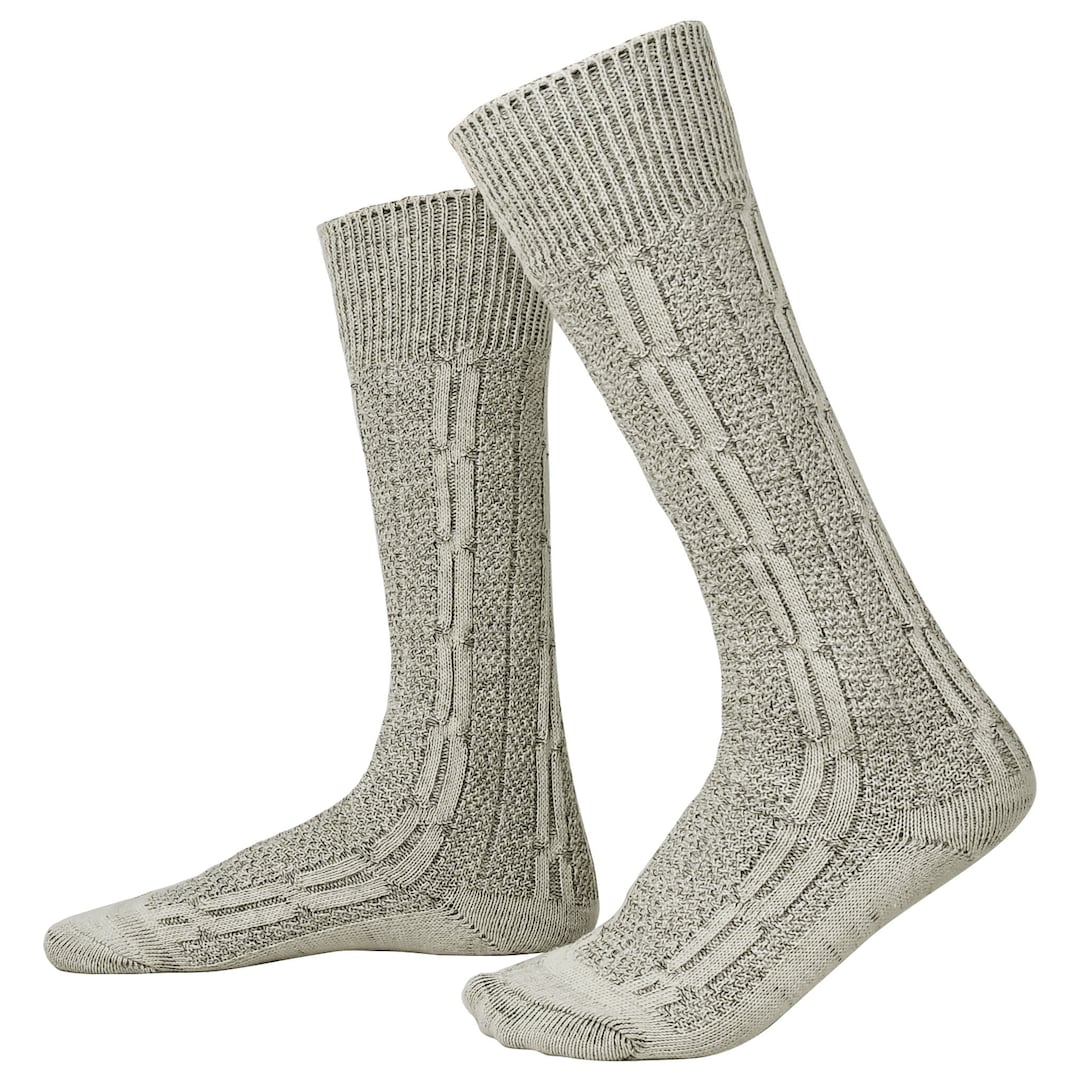 Authentic Bavarian Socks Grey Oktoberfest Costume Traditional German ...