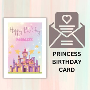 HAPPY BIRTHDAY PRINCESS | Digital Birthday Cards | Printable | Easy ...
