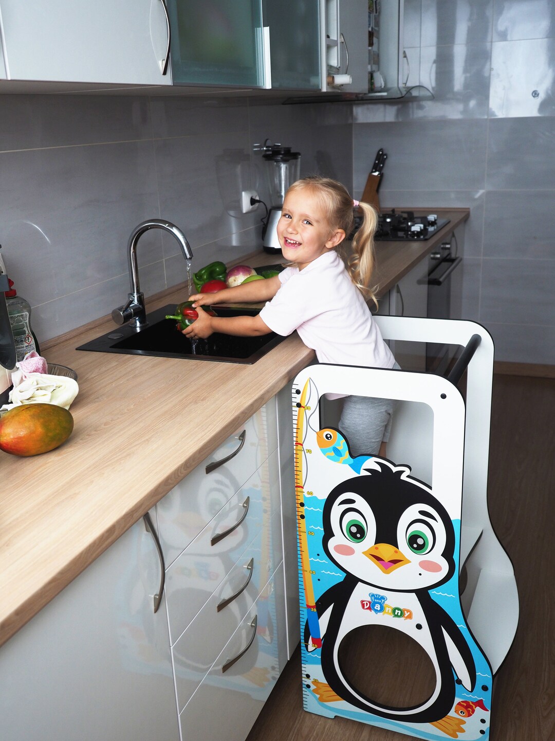 Kitchen Helper Tower Montessori Furniture Dannyfunny Learning Tower ...