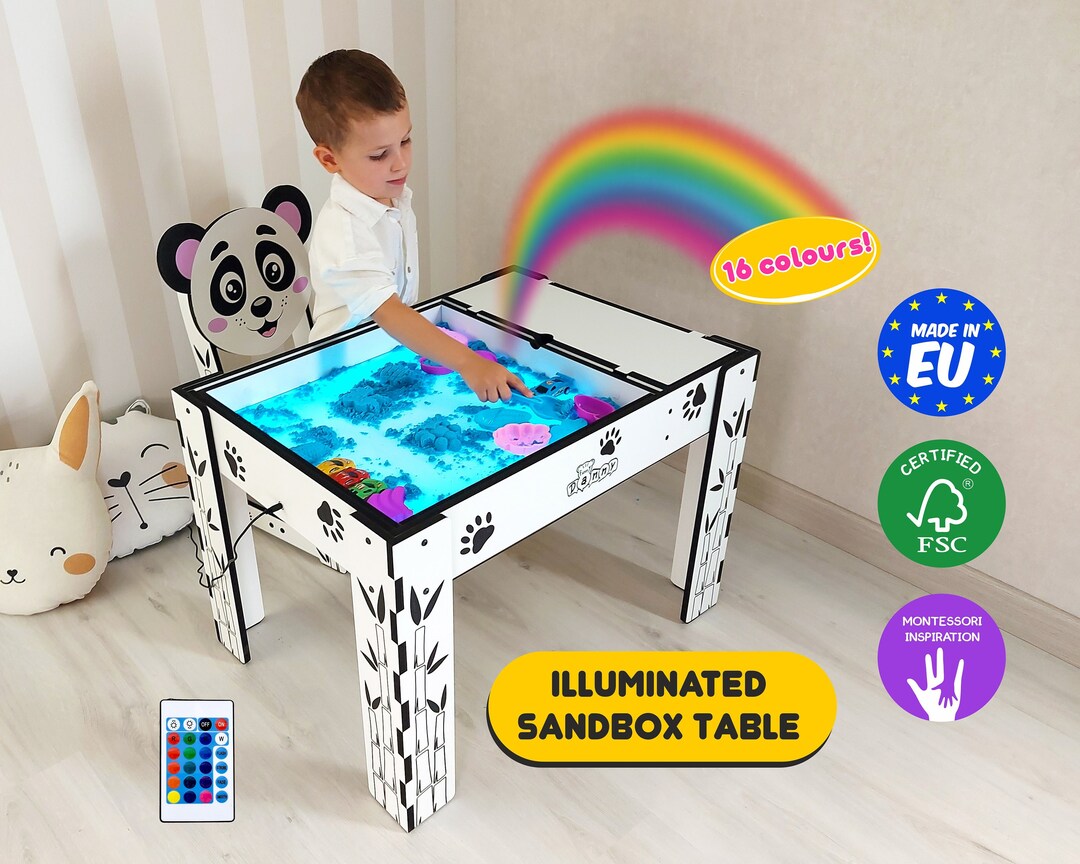 Wooden Montessori Activity Table for Child Development | Bright Lights ...