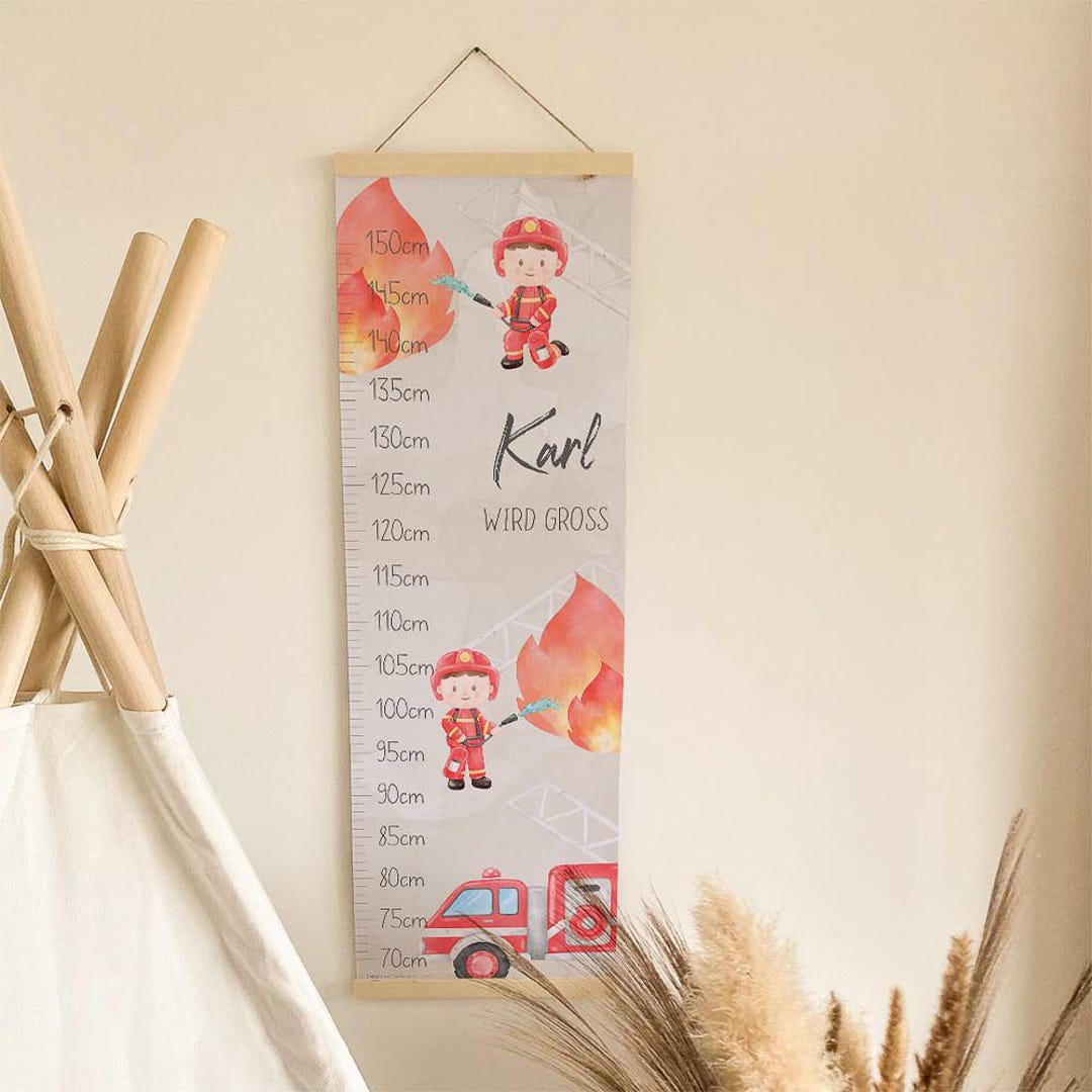 Fire Department Height Chart | Height Chart | Gift Idea | Personalized ...