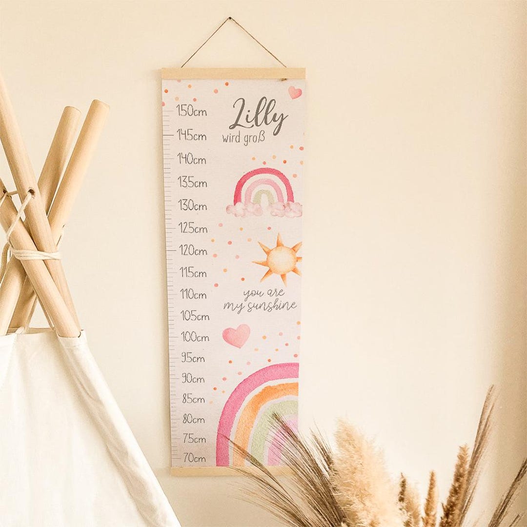 Rainbow 2 Height Chart | Height Chart | Gift Idea | Personalized Gift ...