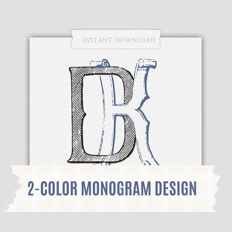 Classic Monogram, Wedding Monogram, Monogram With PDF, Intertwined ...
