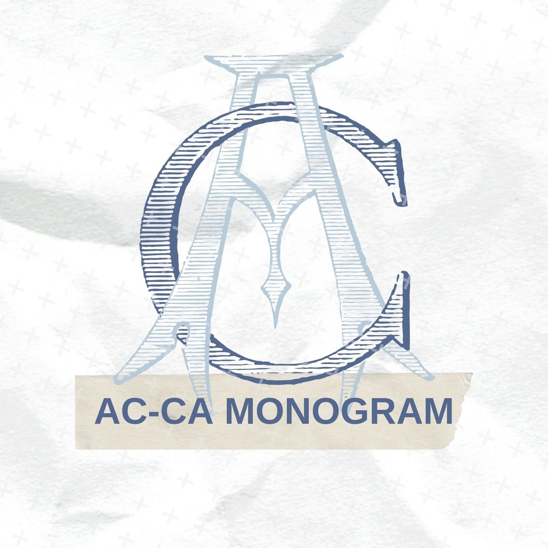 AC-CA Classic Monogram, Ac Wedding Monogram, Monogram With PDF ...