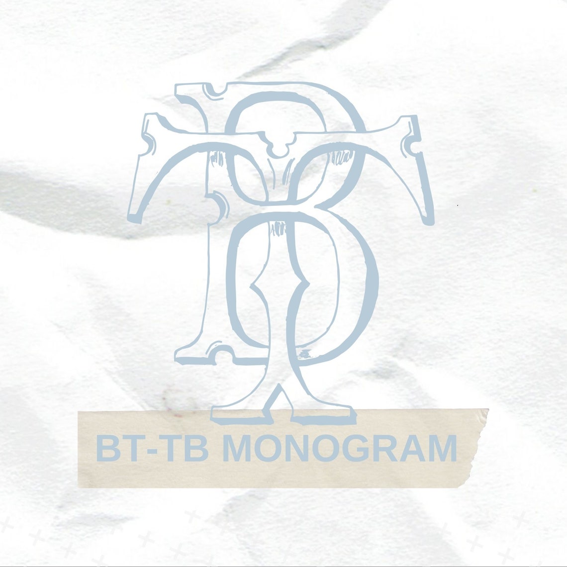 Classic Interlocking Wedding Monogram: Two Letter Crest (PDF) - Etsy