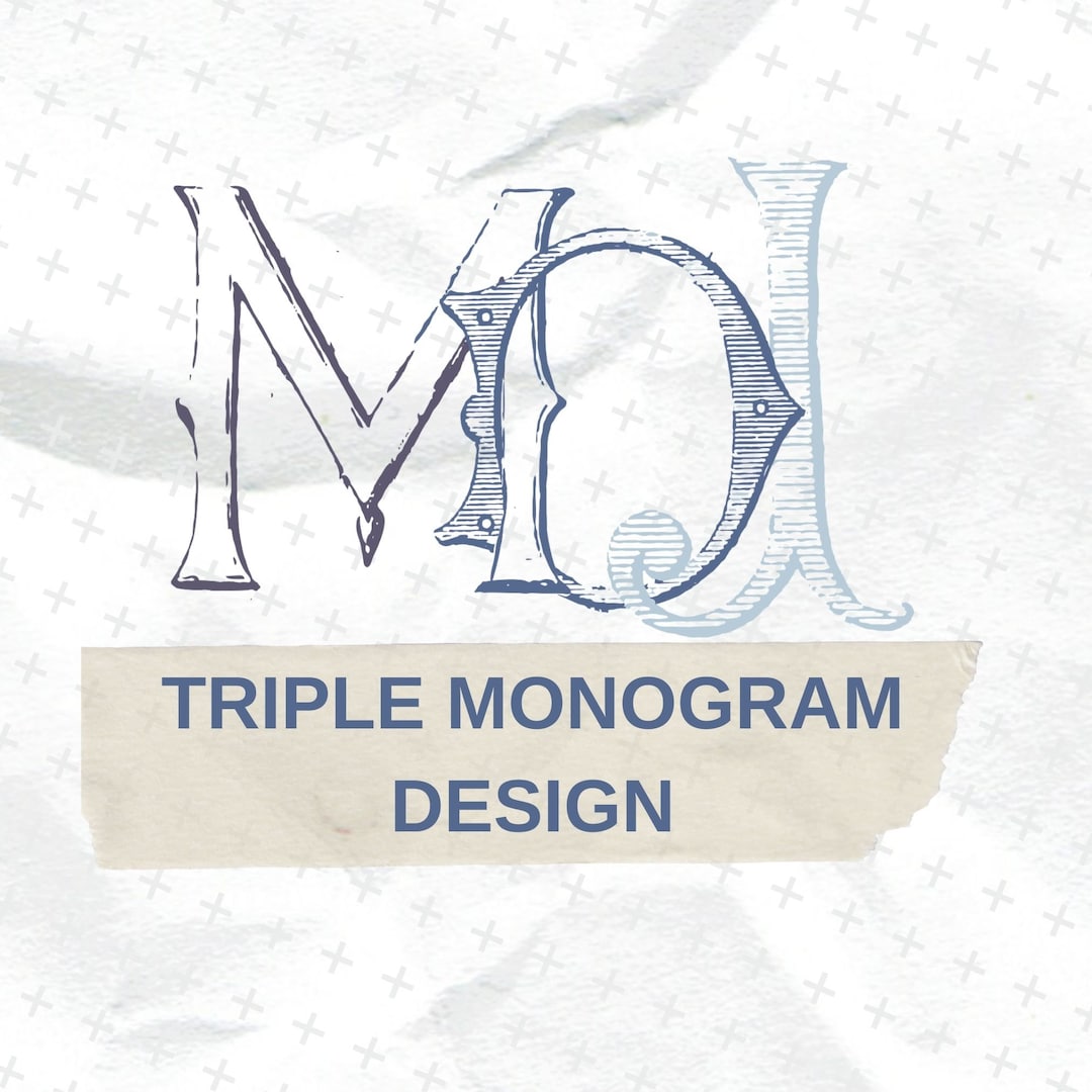 Triple Monogram, Wedding Logo, Wedding Monogram, Monogram With PDF ...