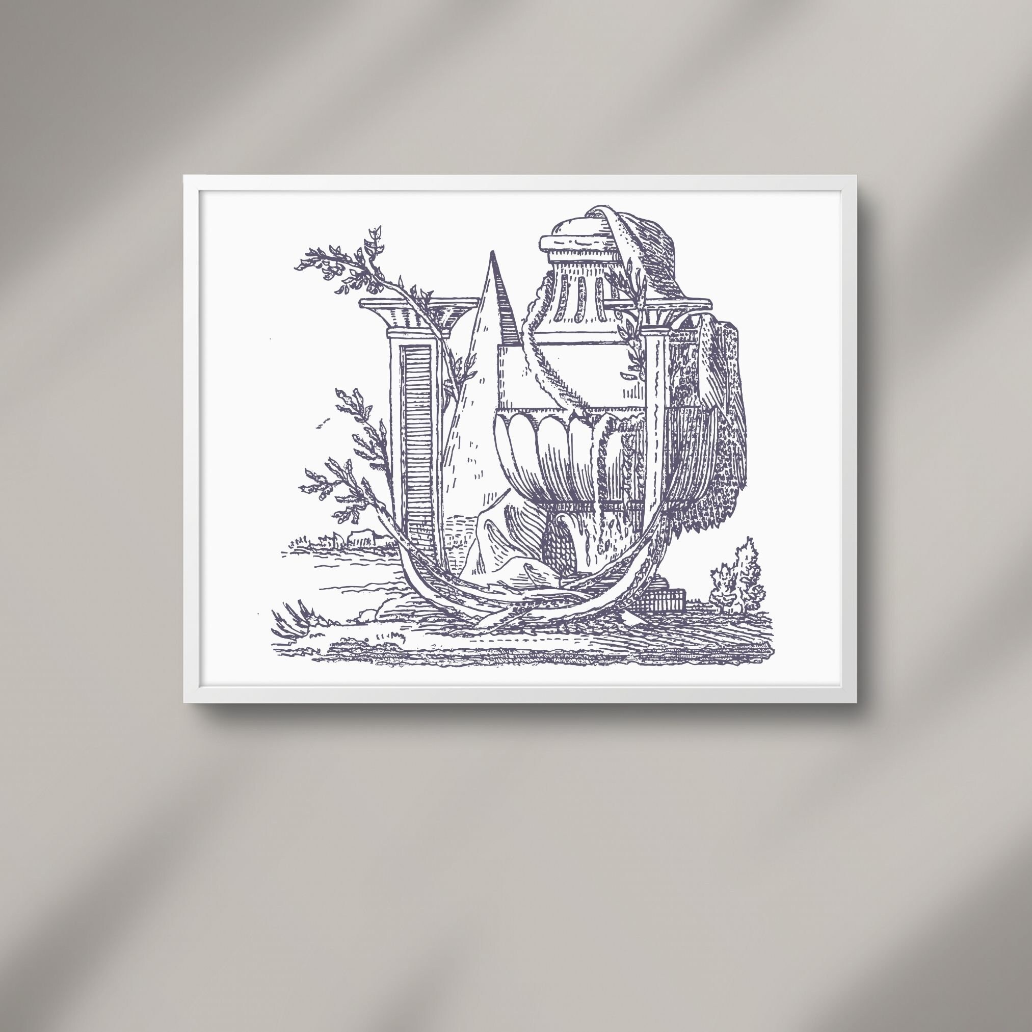 U Classic Monogram, U Wedding Monogram, U Monogram With PDF, Vintage ...