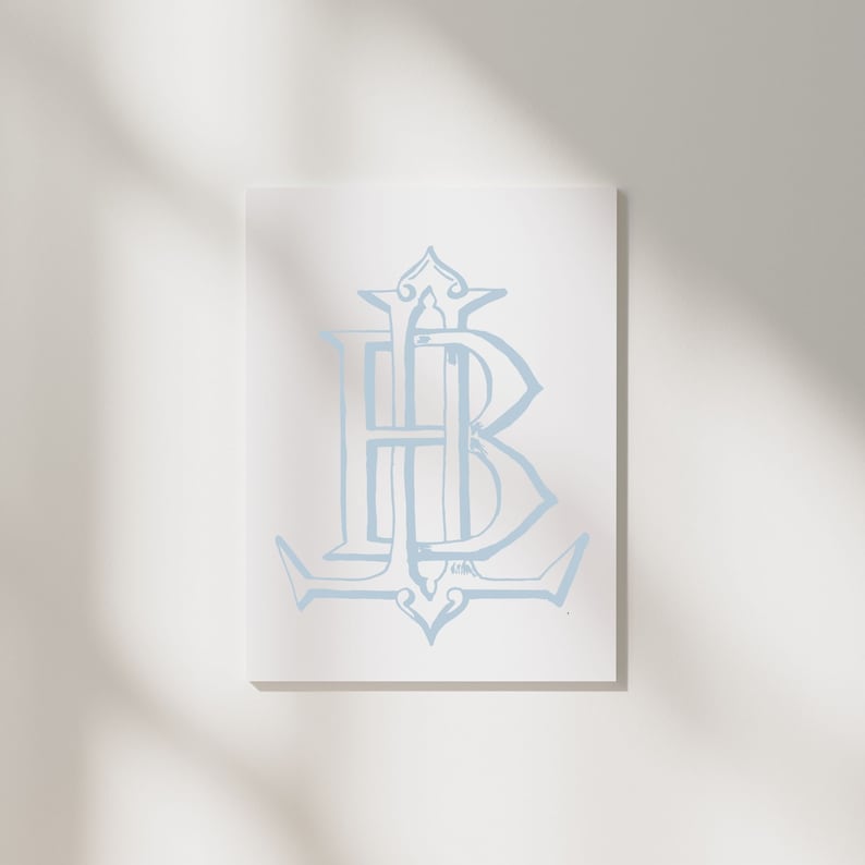 BL Classic Monogram, LB Wedding Monogram, Monogram With PDF ...