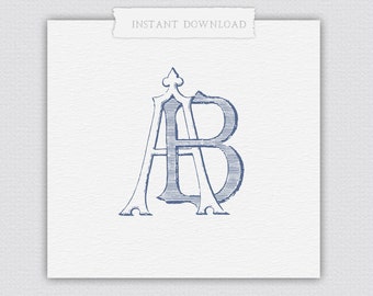 PS Classic Monogram, PS Wedding Monogram, Monogram With PDF ...