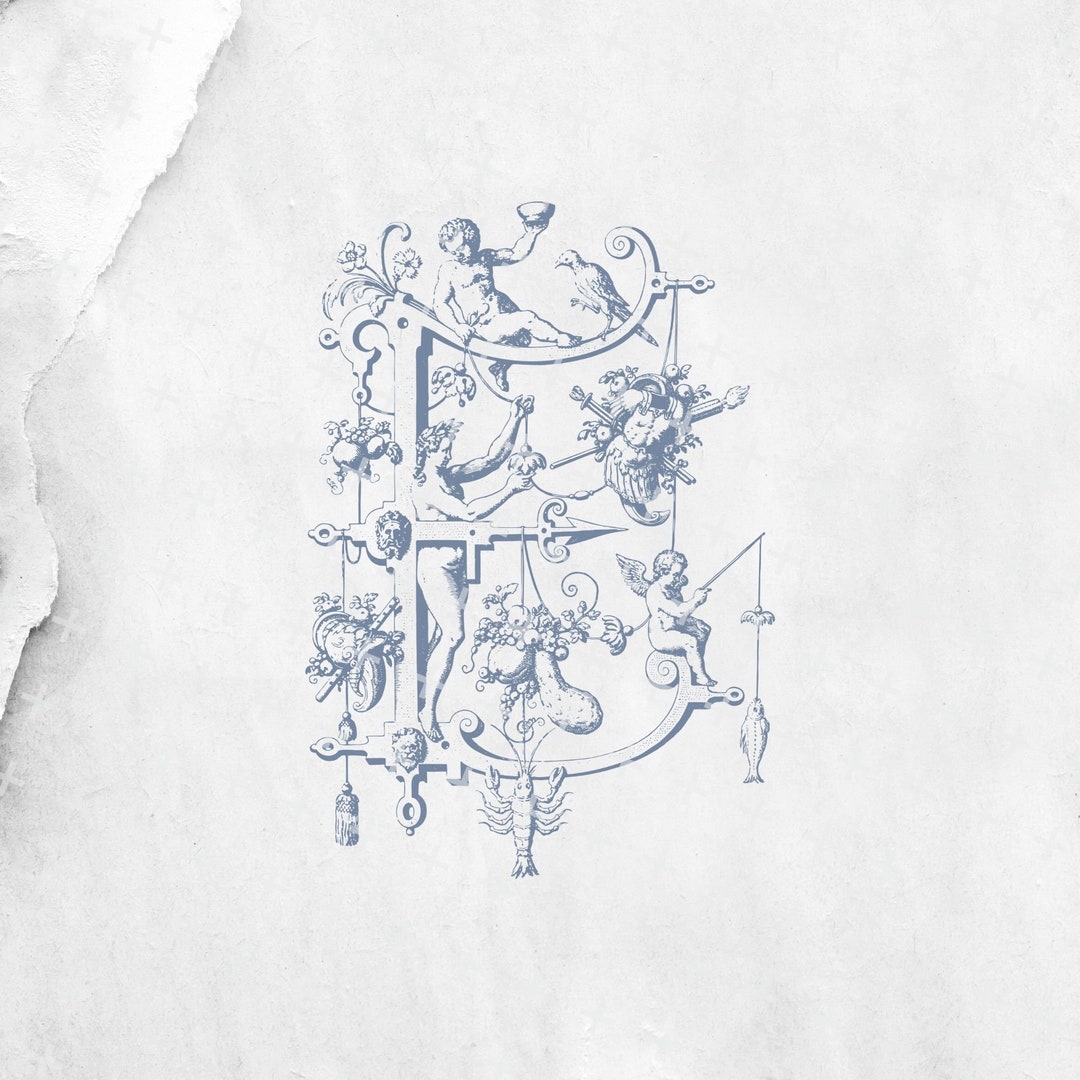 E Classic Monogram, E Wedding Monogram, E Monogram With PDF, Vintage ...