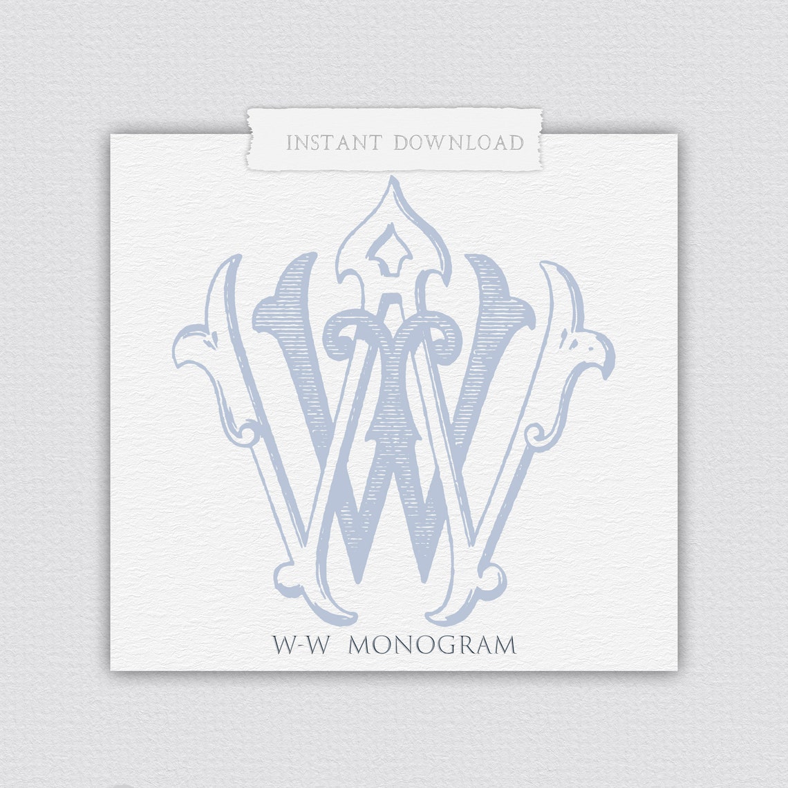 WW Classic Monogram, W-W Wedding Monogram, W-W Monogram With PDF ...