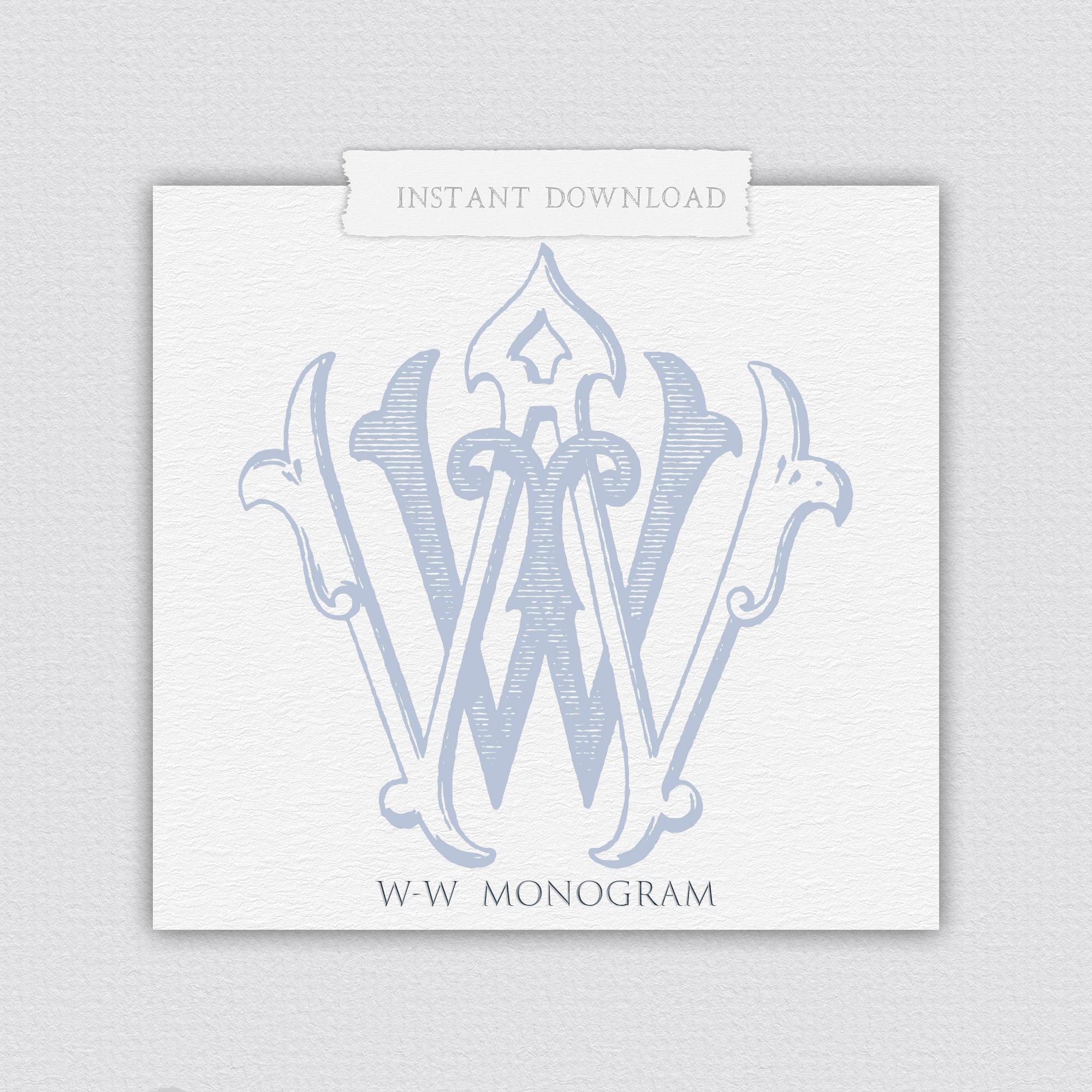 WW Classic Monogram, W-W Wedding Monogram, W-W Monogram With PDF ...