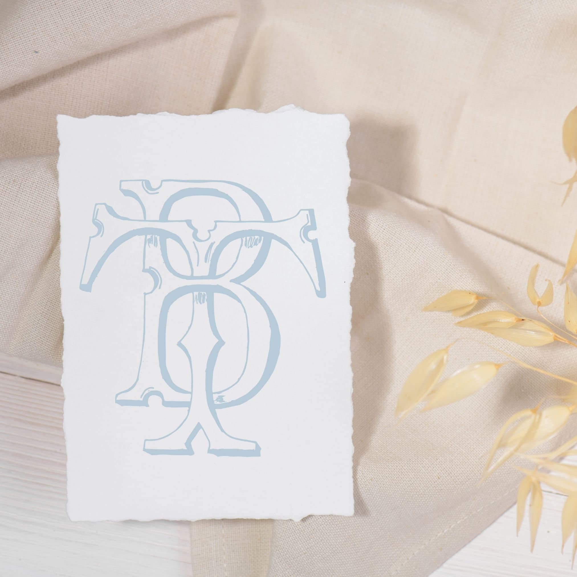 Classic Interlocking Wedding Monogram: Two Letter Crest (PDF) - Etsy