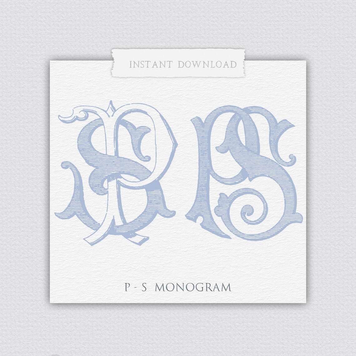 PS Classic Monogram, PS Wedding Monogram, Monogram With PDF ...