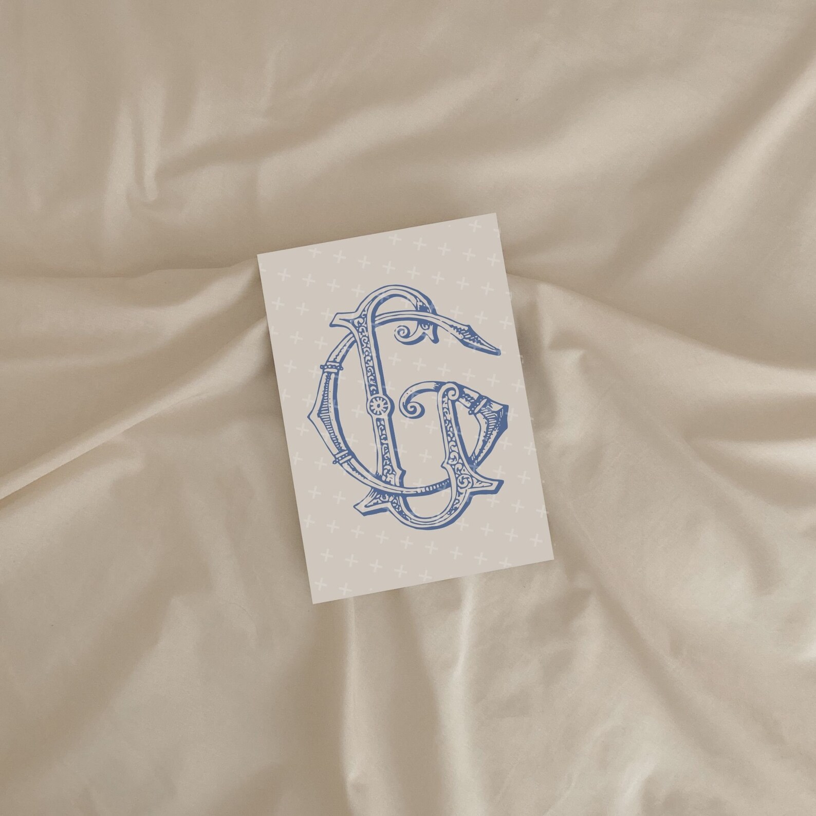 Classic Intertwined Wedding Monogram: 2 Letter Crest (PDF) - Etsy