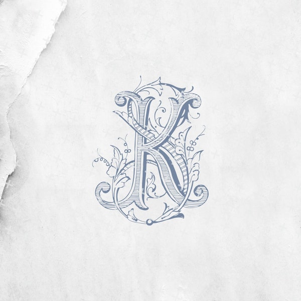 Monogram K - Etsy