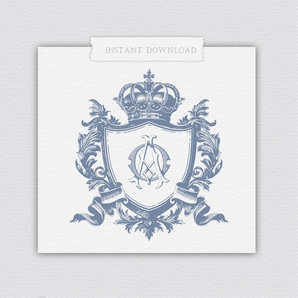 Monogram Crest - Etsy