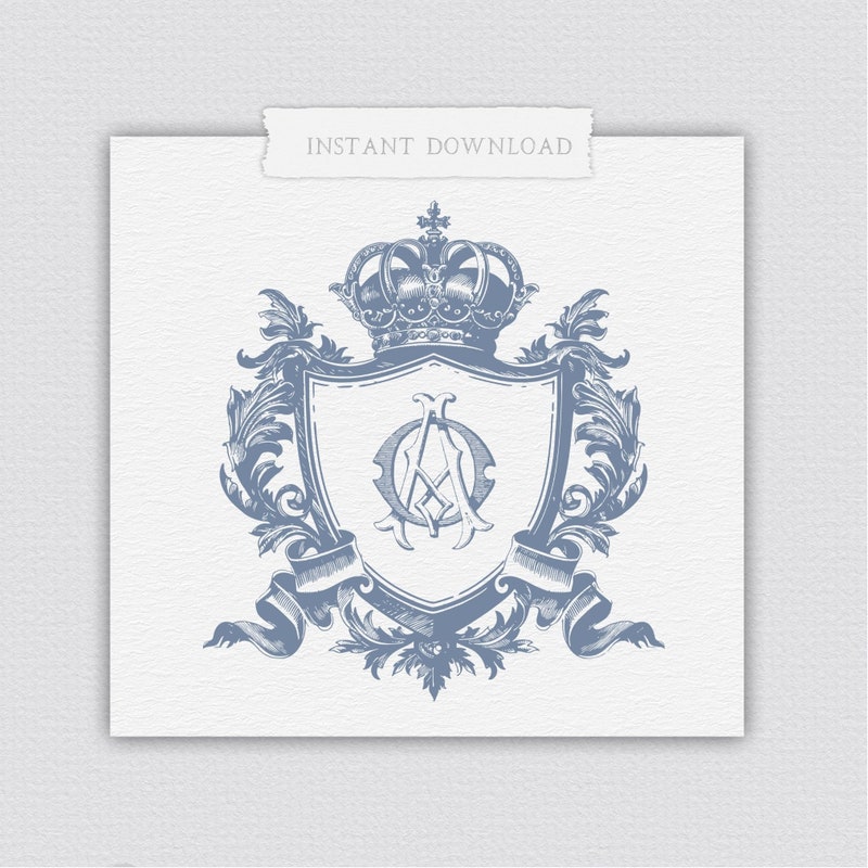 Monogram Crest - Etsy