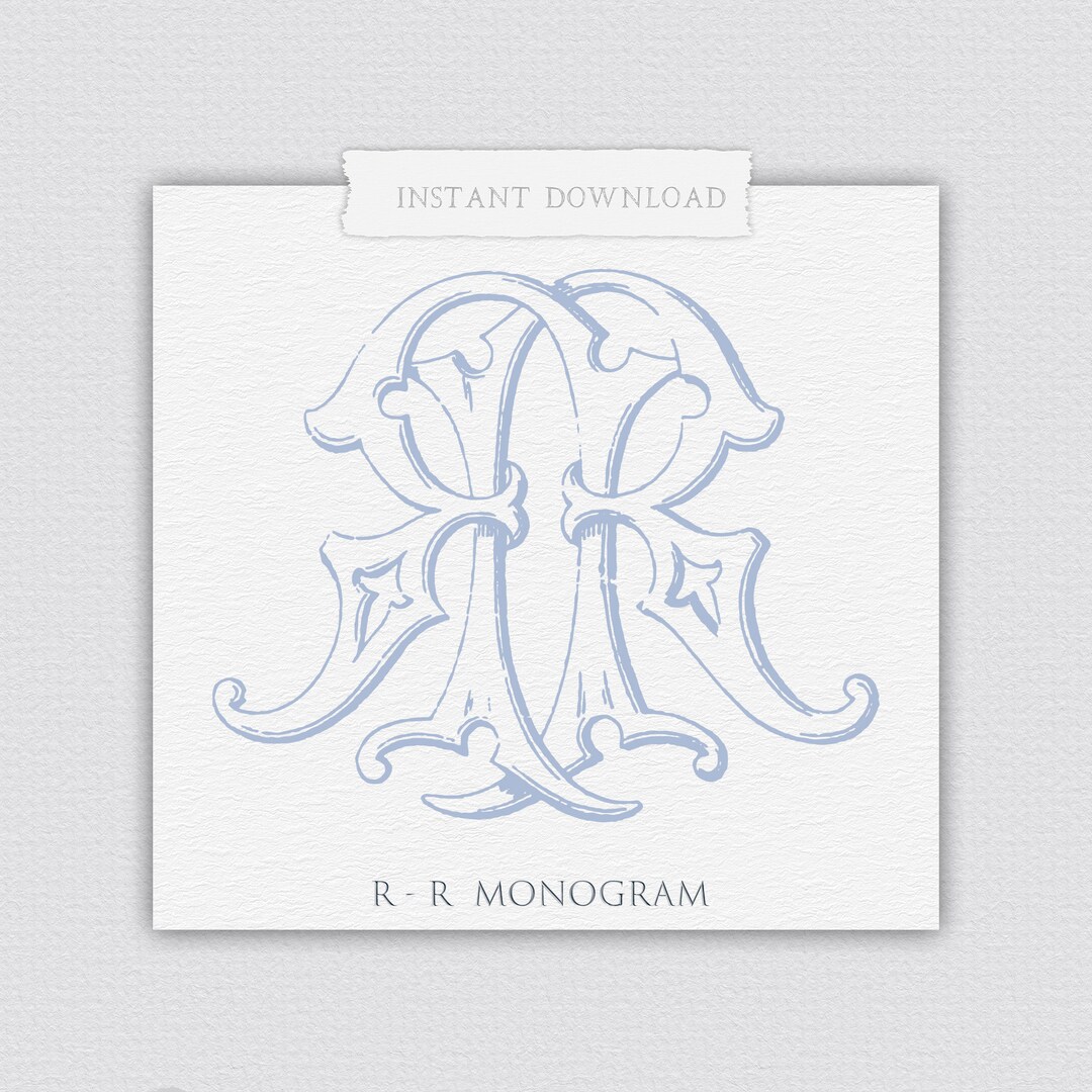 RR Classic Monogram, R-R Wedding Monogram, R-R Monogram With PDF ...