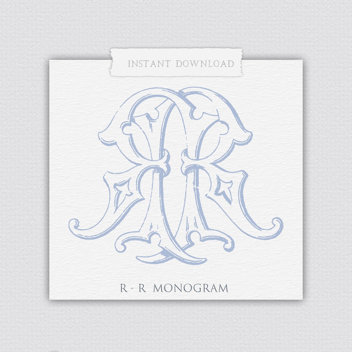 RR Classic Monogram, R-R Wedding Monogram, R-R Monogram With PDF ...