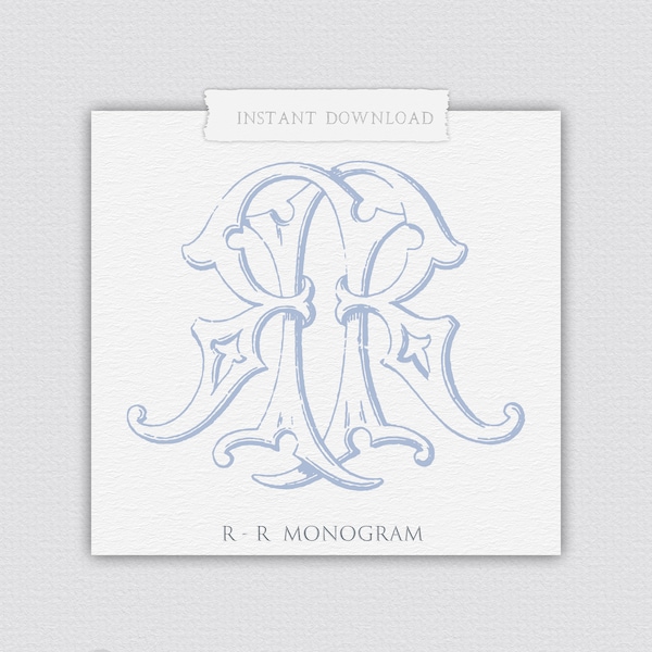 Monogram Rr - Etsy