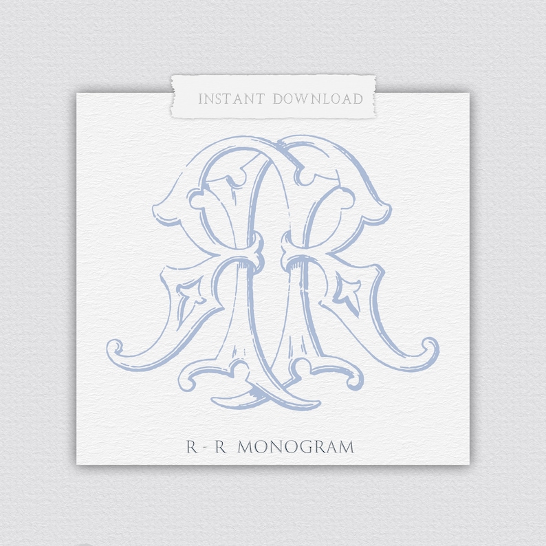 RR Classic Monogram R-R Wedding Monogram R-R Monogram With - Etsy