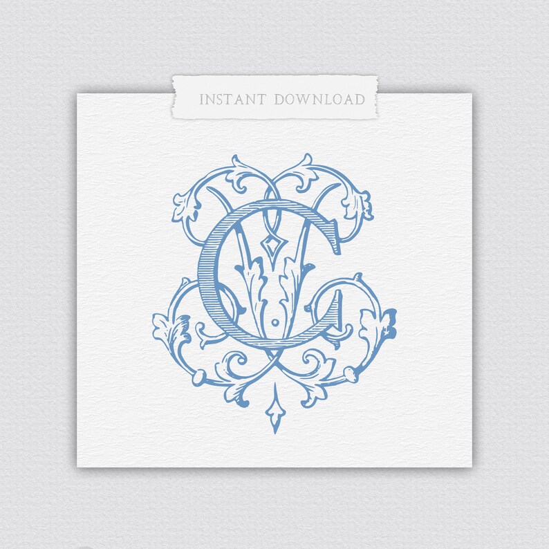 CP Classic Monogram, C-P Wedding Monogram, C-P Monogram With PDF ...