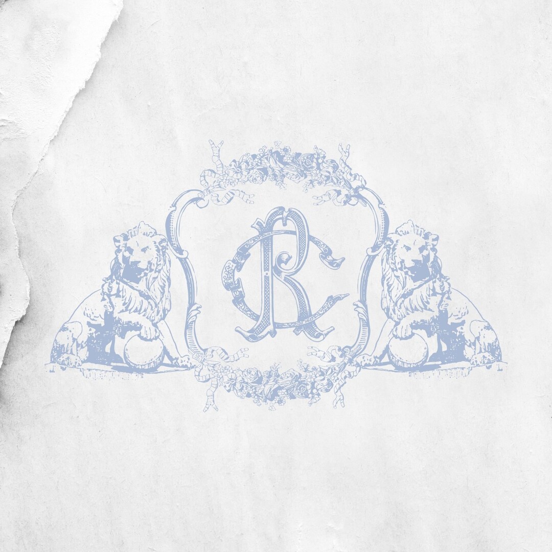 Monogram Wedding Crest,rc Monogram Wedding Coats of Arms, Wedding Logo ...