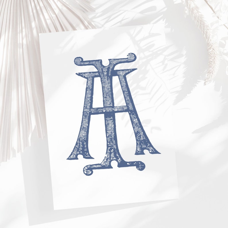 AI Classic Monogram, IA Wedding Monogram, Monogram With PDF ...