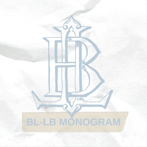 BL Classic Monogram, LB Wedding Monogram, Monogram With PDF ...