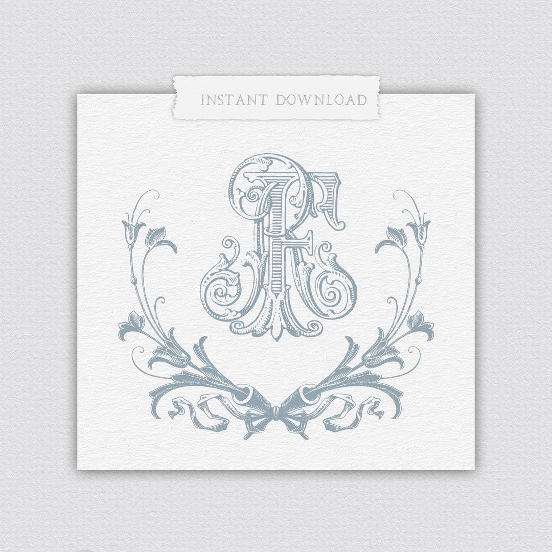 RF Wedding Monogram, Wedding Logo, RF Wedding Crests, Monogram Wedding ...