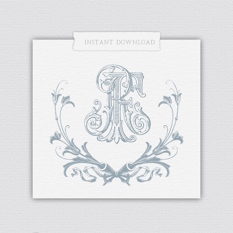 RF Wedding Monogram, Wedding Logo, RF Wedding Crests, Monogram Wedding ...