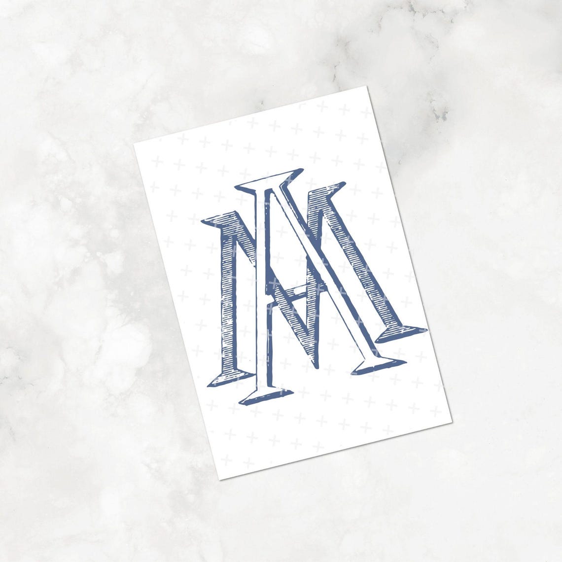 Classic Wedding Monogram: Intertwined AM Letters (digital Download) - Etsy