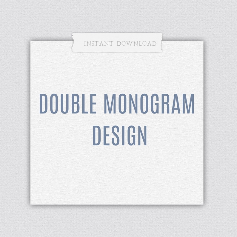 Custom Wedding Monogram: Classic Intertwined Design (PDF) - Etsy