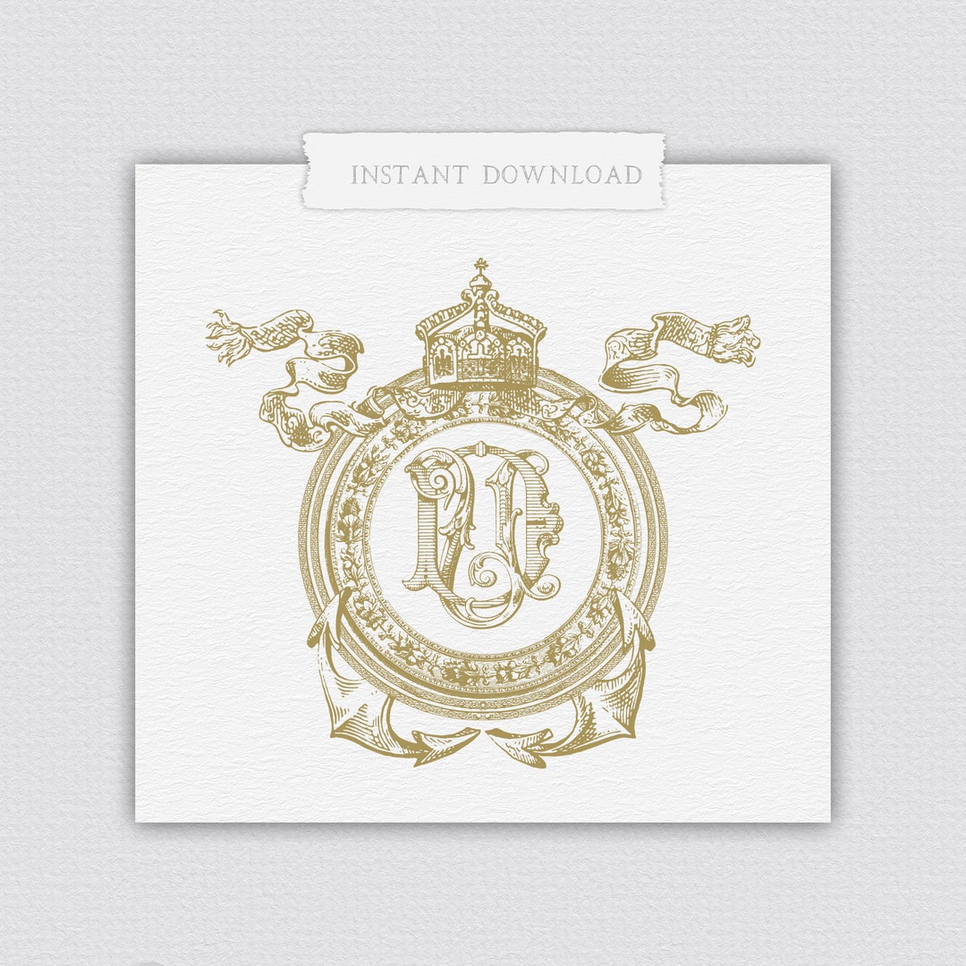 DU Wedding Crests, Monogram Wedding Crest, DU Monogram Wedding Coats of ...
