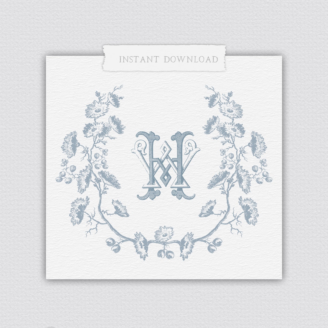 HW Monogram Wedding Coats of Arms, Monogram Wedding Crest, Wedding Logo ...