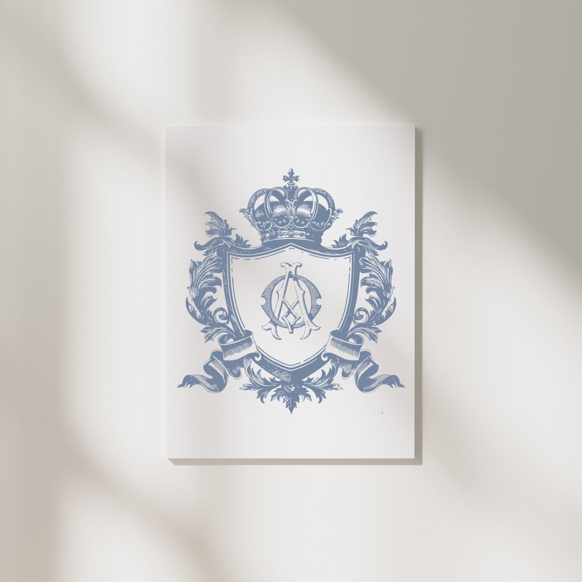 AO Digital Wedding Crests, OA Digital Monogram, Vintage Wedding Crests ...