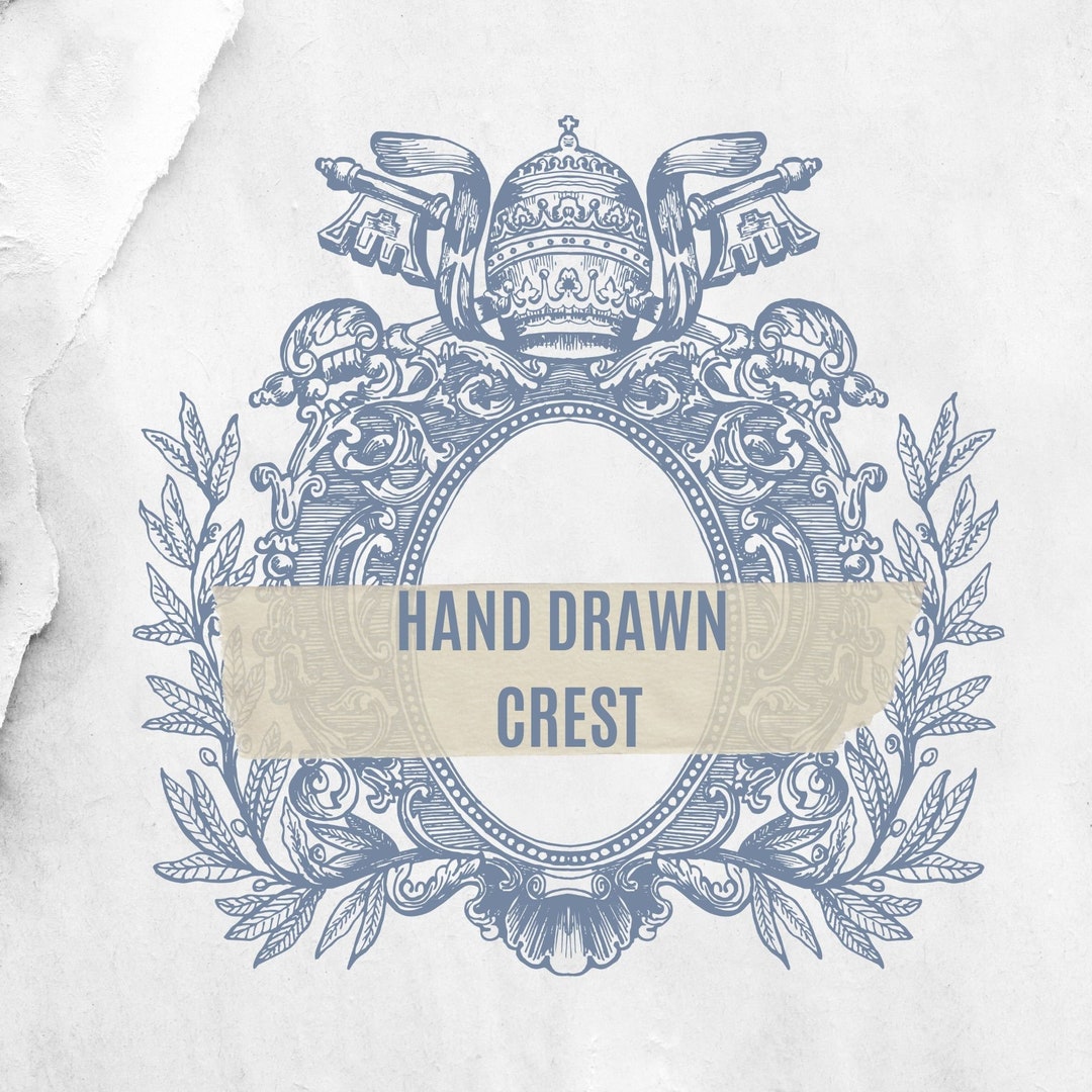 Hand-drawn Wedding Crest: Personalized Invitation Design (JPEG-PDF-PNG ...