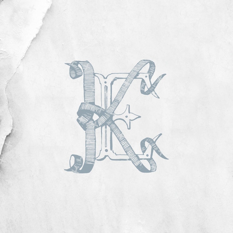 K-E Digital Handmade Monogram, EK Special Digital Monogram, E-K Wedding ...