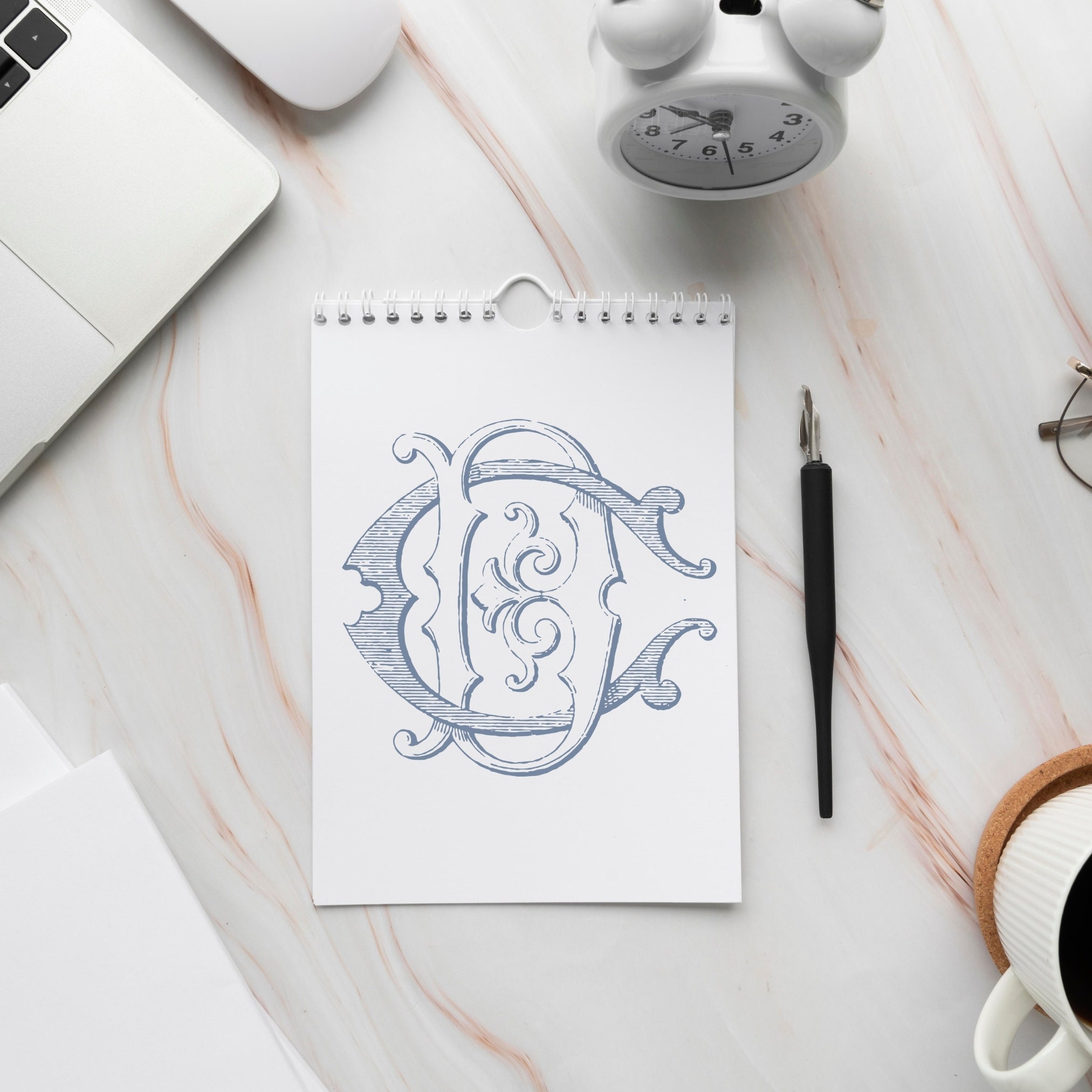 CD Classic Monogram, DC Wedding Monogram, Monogram With PDF ...