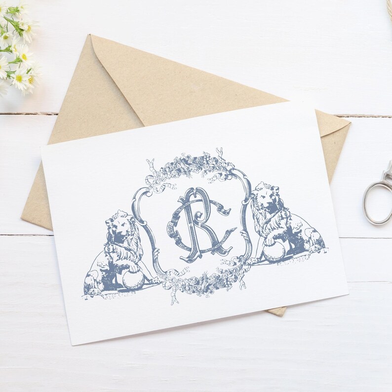 Monogram Wedding Crest,rc Monogram Wedding Coats of Arms, Wedding Logo ...