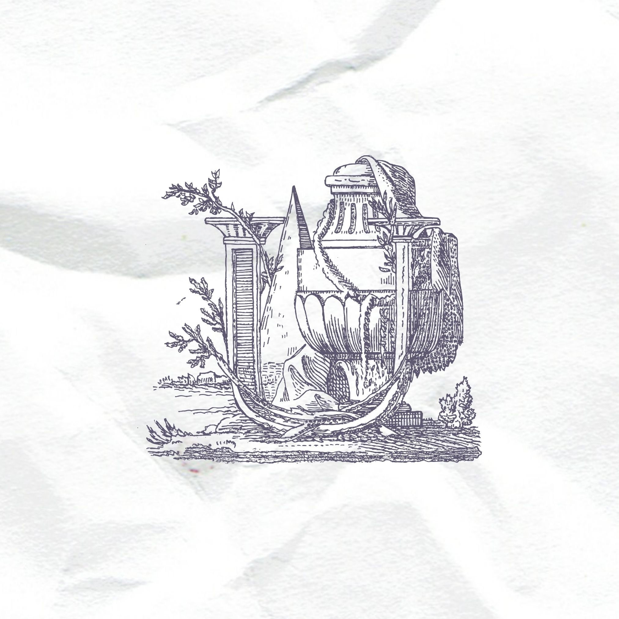 U Classic Monogram, U Wedding Monogram, U Monogram With PDF, Vintage ...