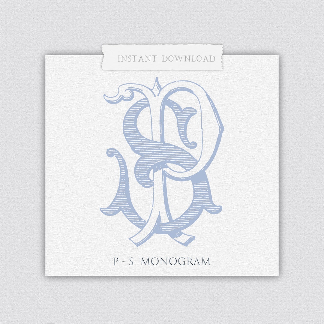 PS Classic Monogram, PS Wedding Monogram, Monogram With PDF ...