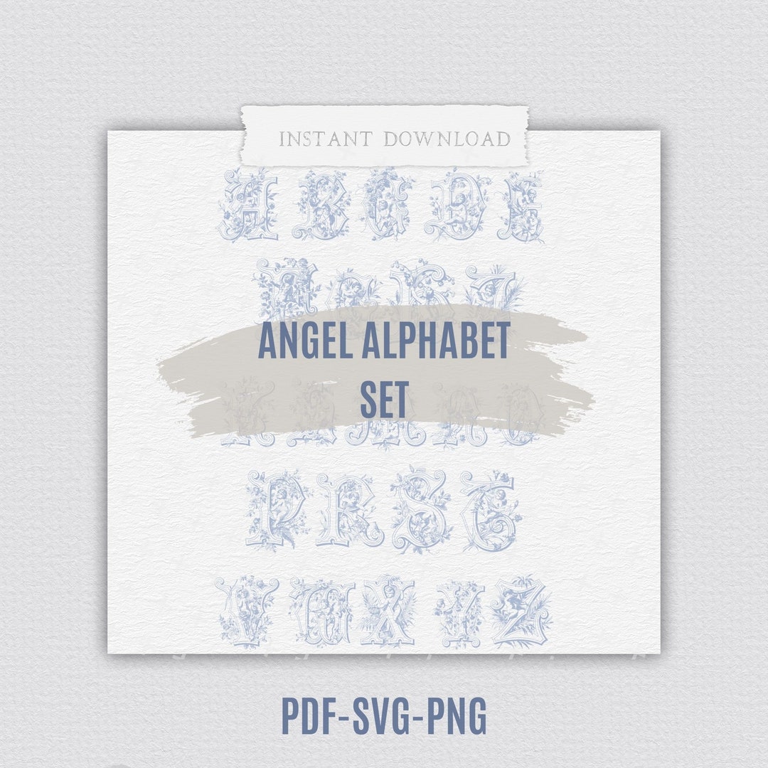 Angel Alphabet Letter Set, Letter Bundle Set, Special Alphabet ...